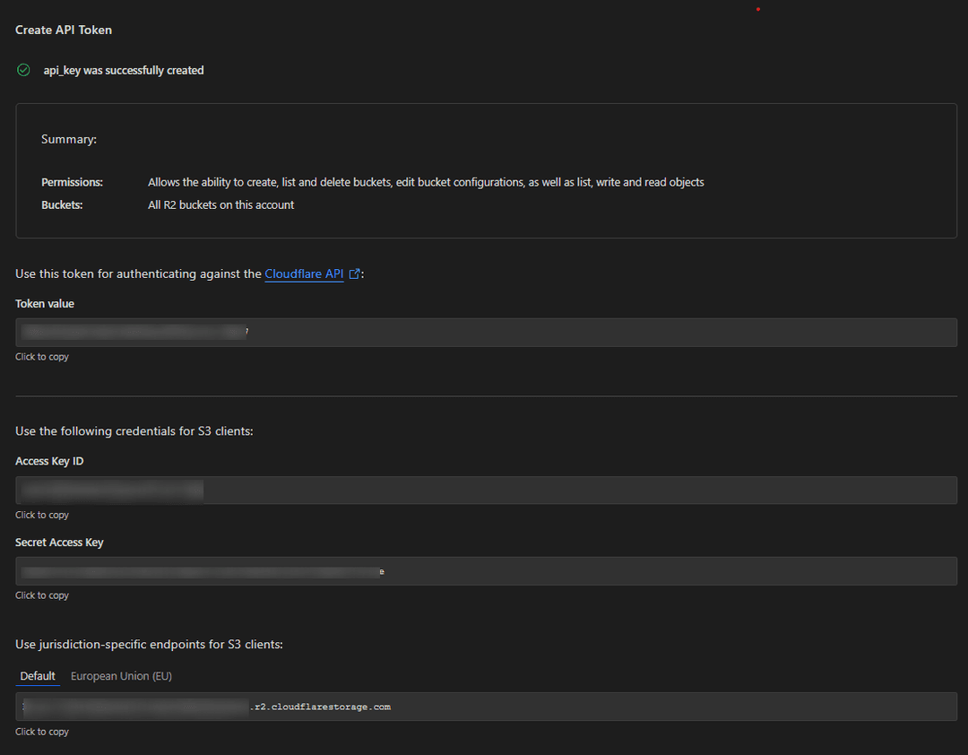 Obtaining Cloudflare R2 Credentials